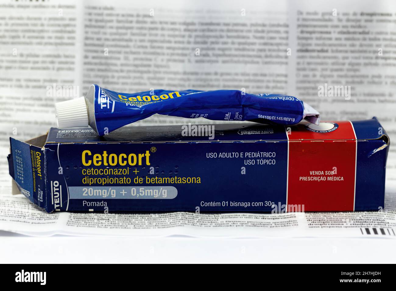 Cassilandia, Mato Grosso do Sul, Brazil - 11 20 2021: Box and tube of ...
