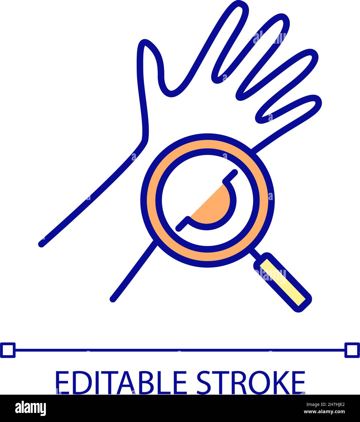 Inflammation examination RGB color icon Stock Vector Image & Art - Alamy