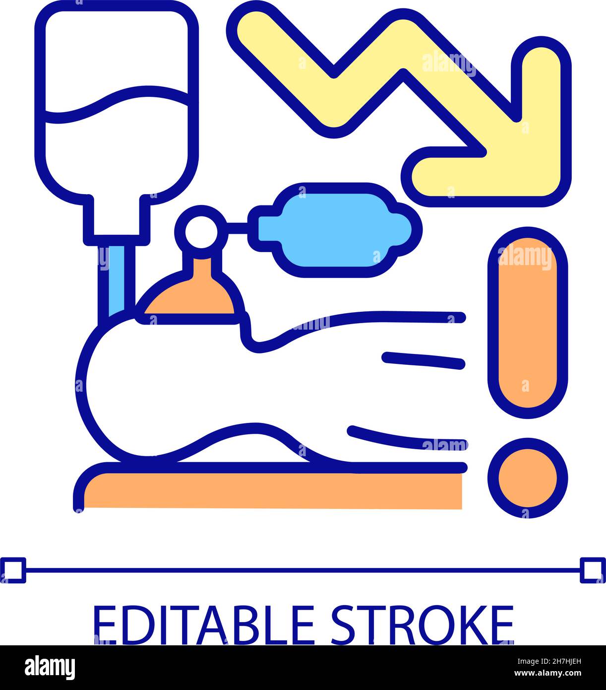 Critical condition RGB color icon Stock Vector Image & Art - Alamy