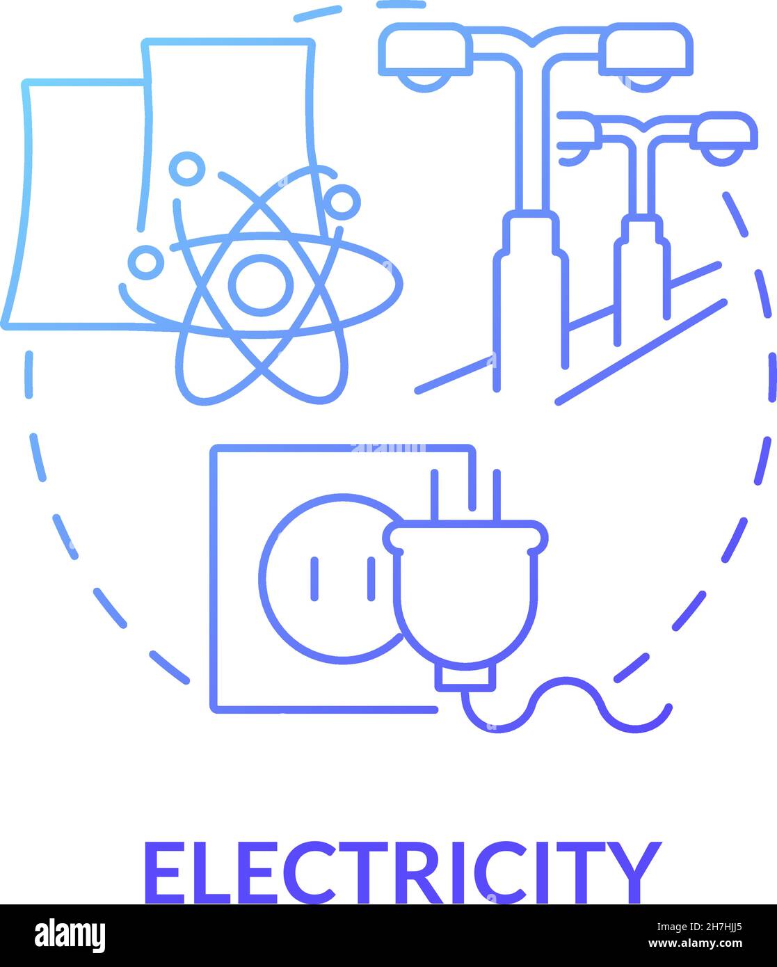 Electricity blue gradient concept icon Stock Vector Image & Art - Alamy