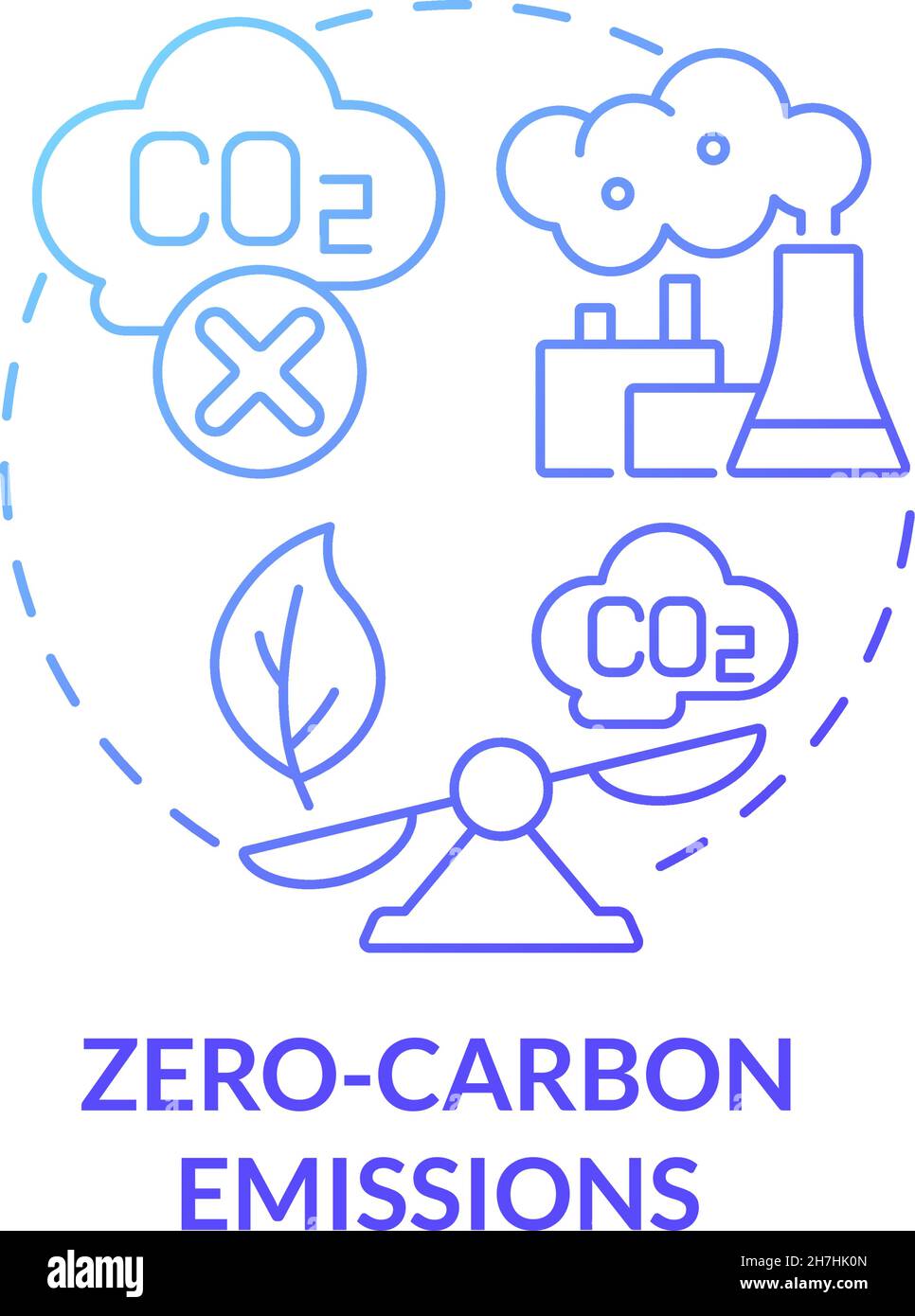 Zero-carbon emissions blue gradient concept icon Stock Vector Image ... Zero-carbon emissions blue gradient concept icon Stock Vector Image ...
