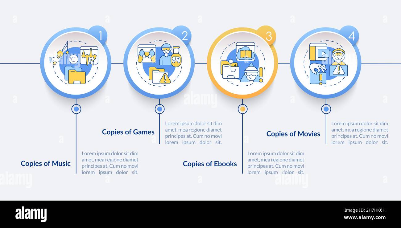Copyright infringement vector infographic template Stock Vector Image ...