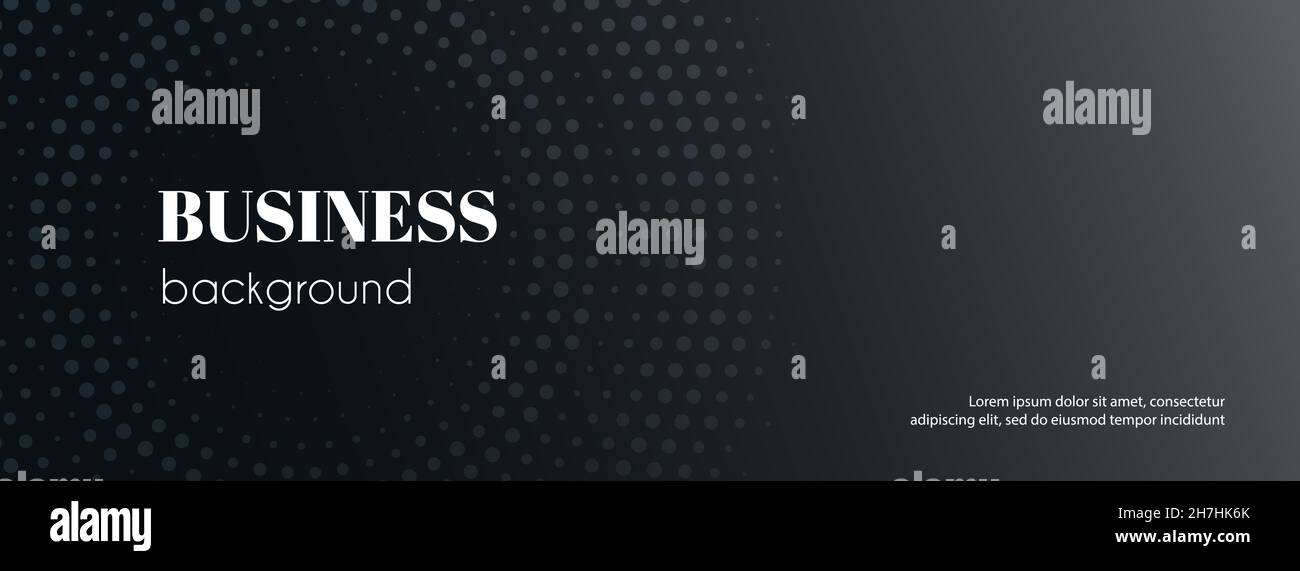 Abstract business dark background. Vector minimal long banner with ...