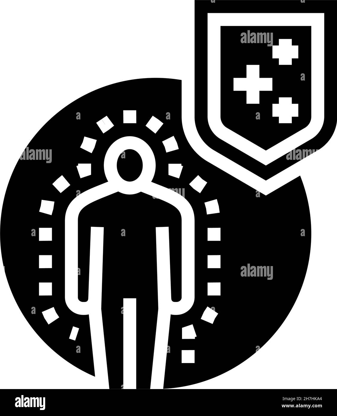 body immunity defense glyph icon vector illustration Stock Vector Image ...
