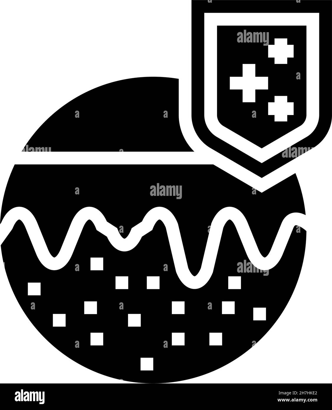skin immunity defense glyph icon vector illustration Stock Vector Image ...