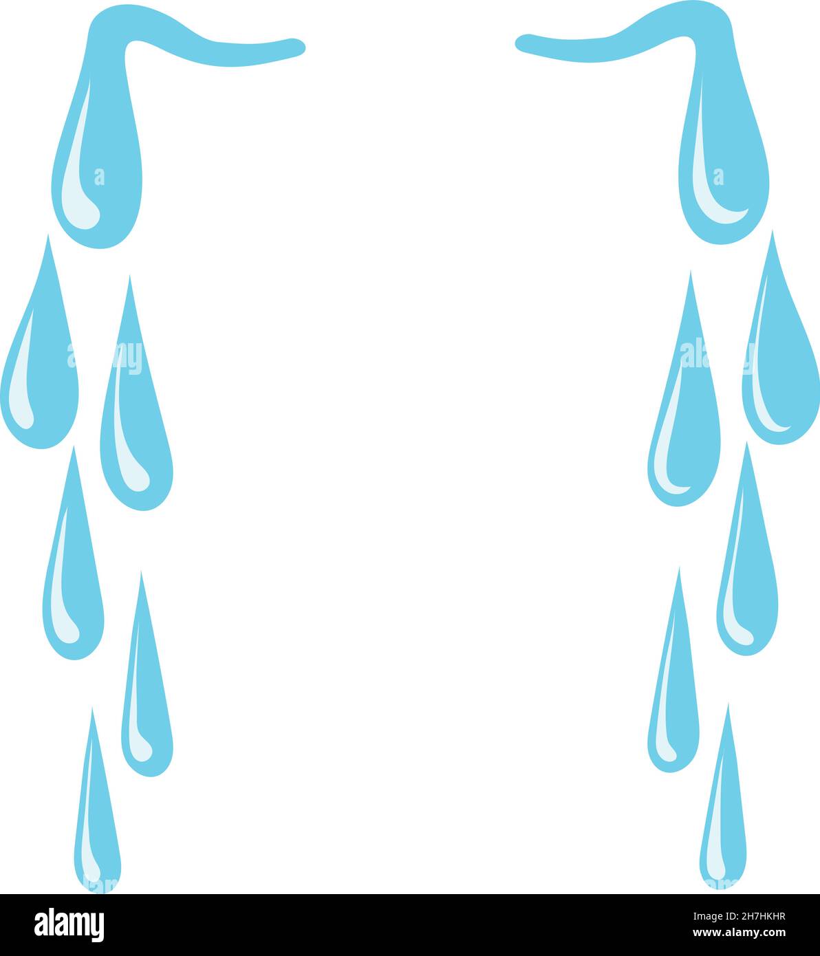 Eye droplets. Weeping drip droplets, graphic vector illustration ...