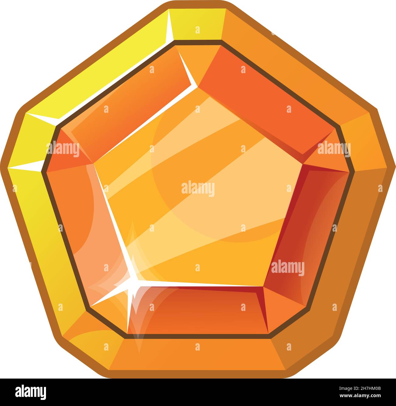 Gem token. Award in game icon trophy congratulations, cartoon vector ...