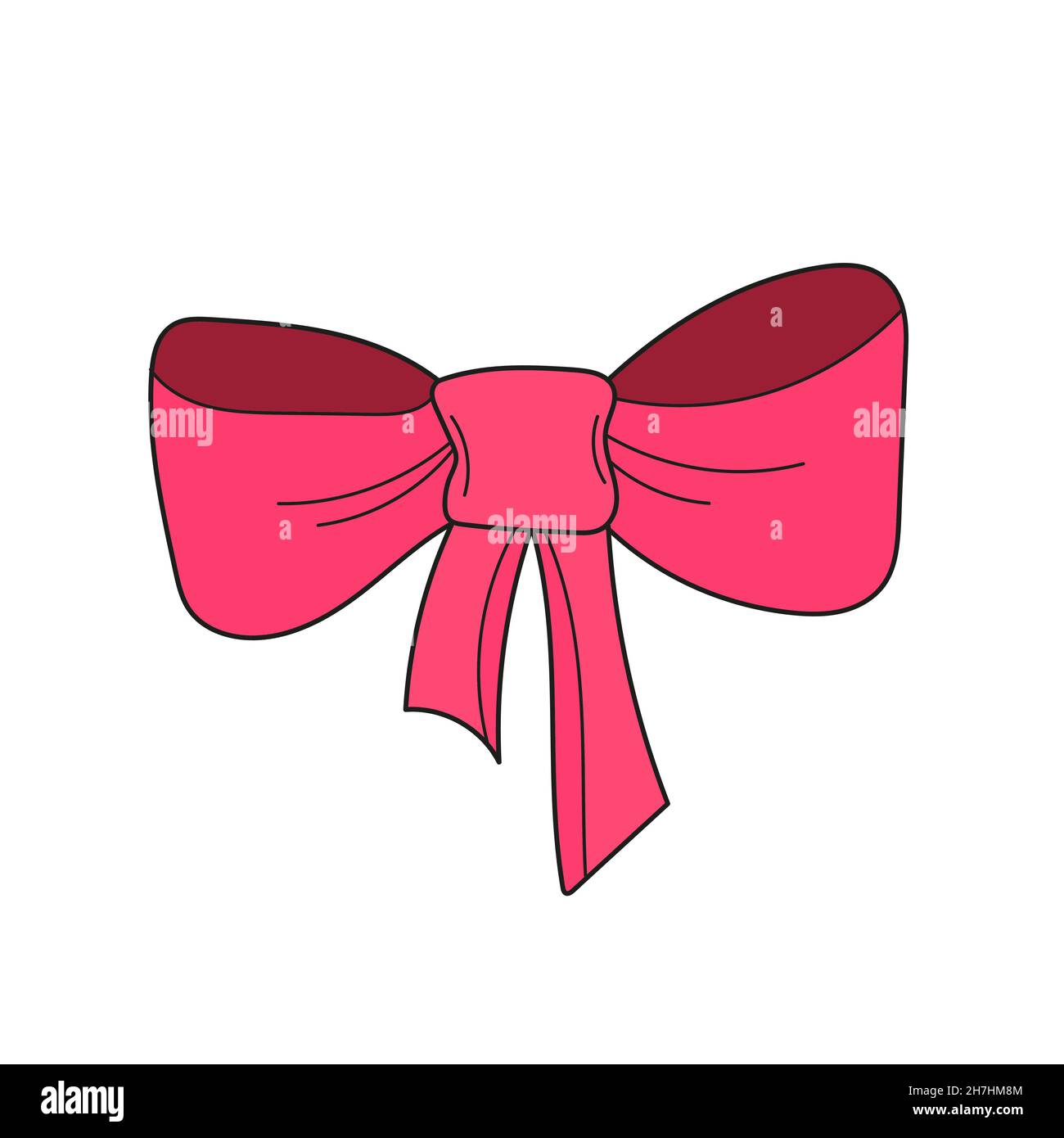 Simple cartoon icon. Cartoon bow icon on the white background for your ...