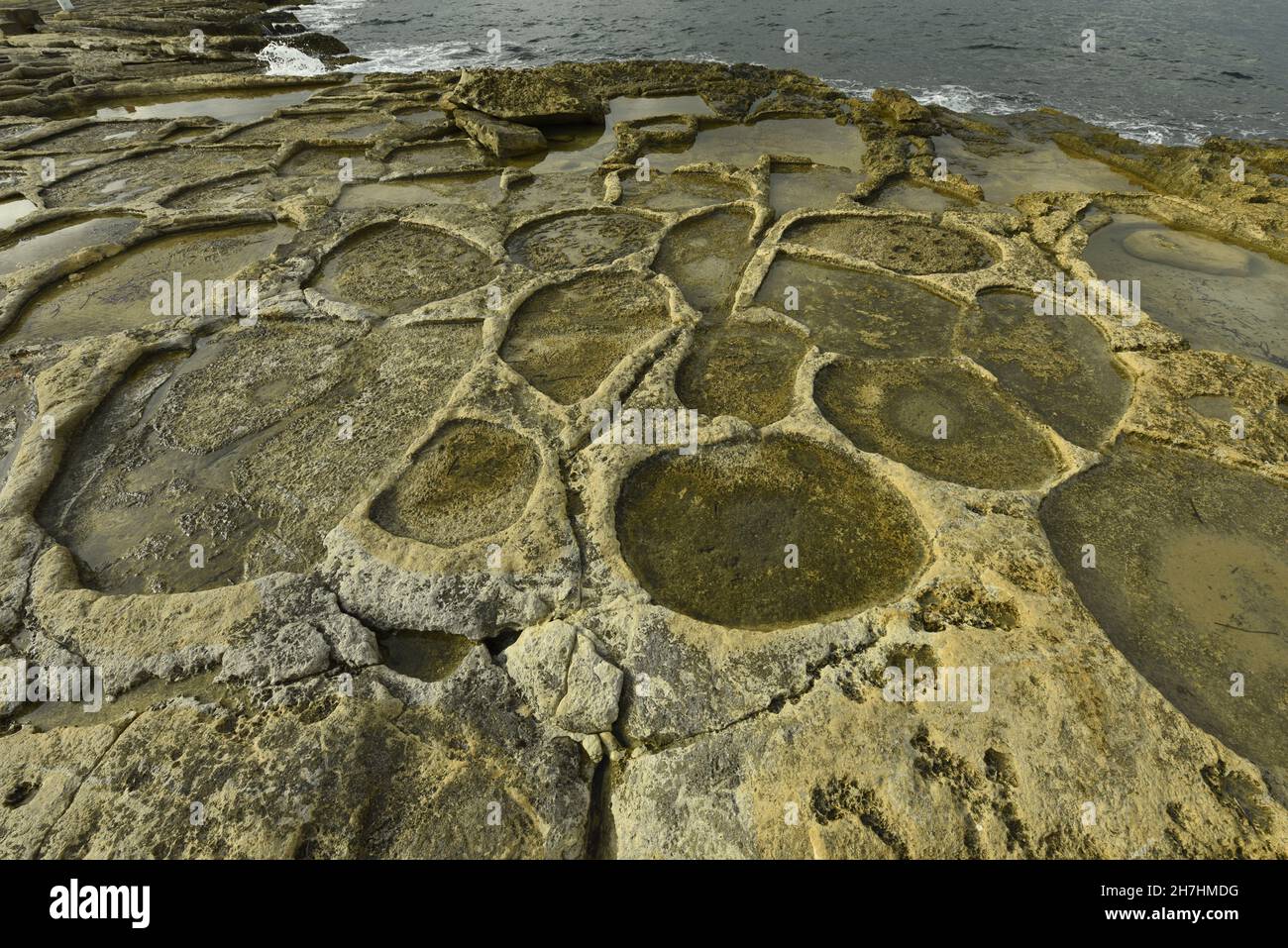 Salt pad in Marsaskala, Malta, Europe Stock Photo - Alamy