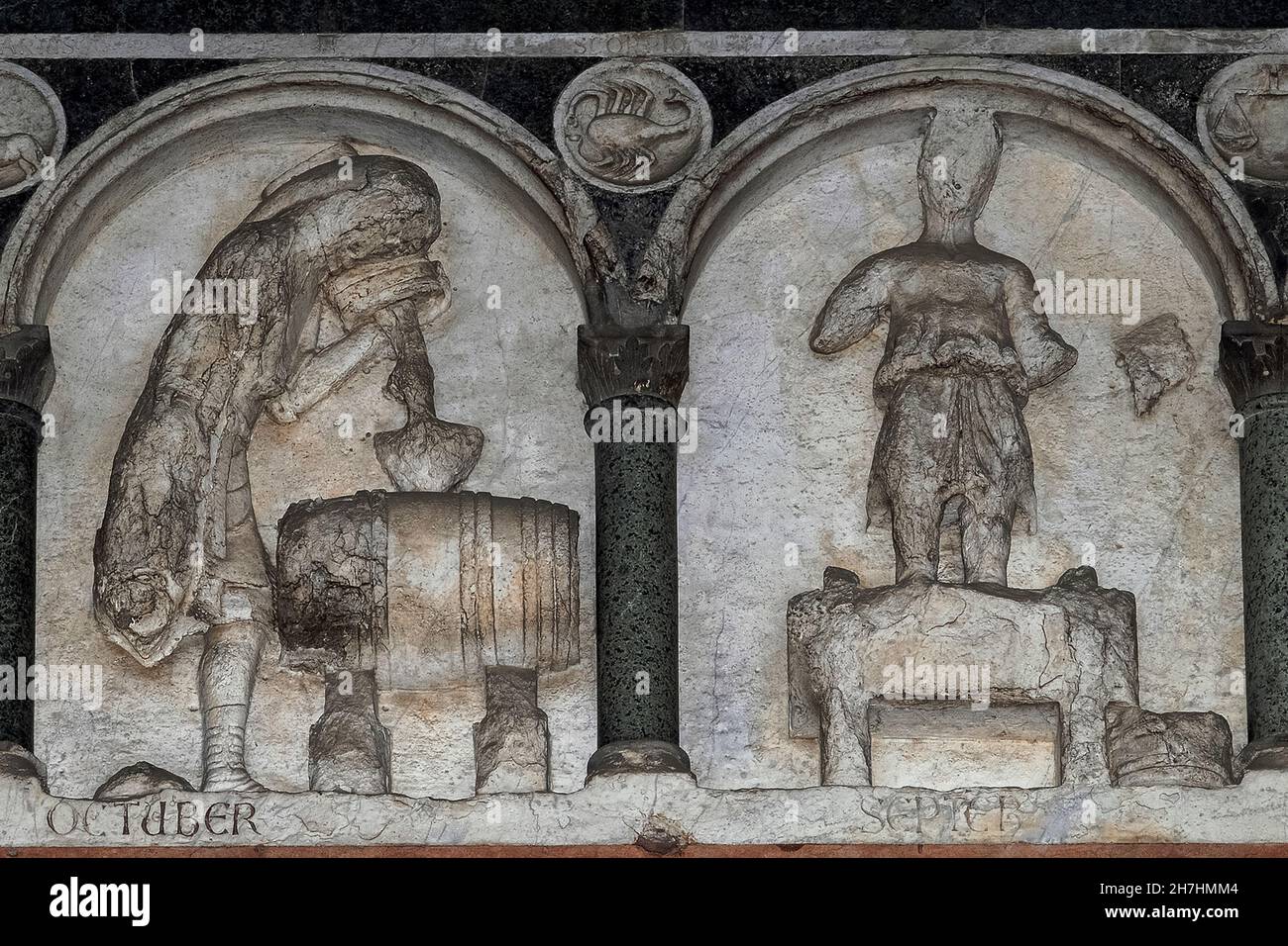 Medieval zodiac the scales hi-res stock photography and images - Alamy