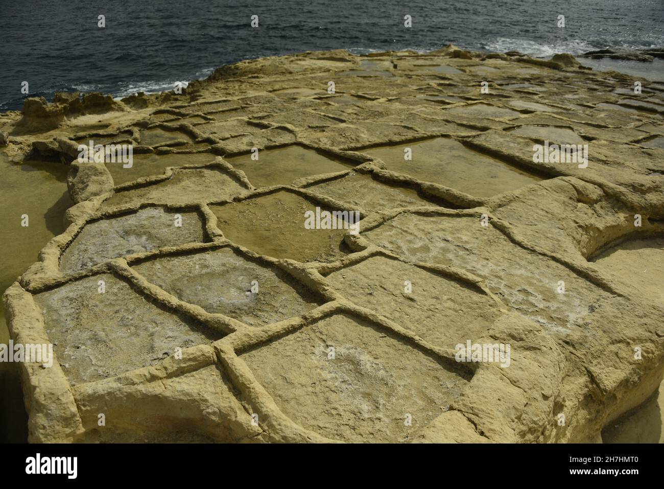 Salt pad in Marsaskala, Malta, Europe Stock Photo - Alamy
