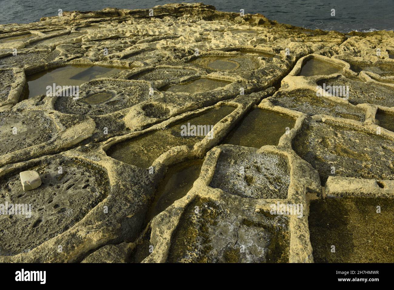 Salt pad in Marsaskala, Malta, Europe Stock Photo - Alamy