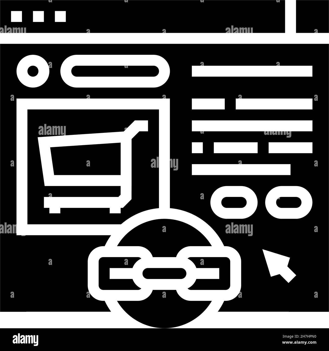e-commerce link building glyph icon vector illustration Stock Vector ...