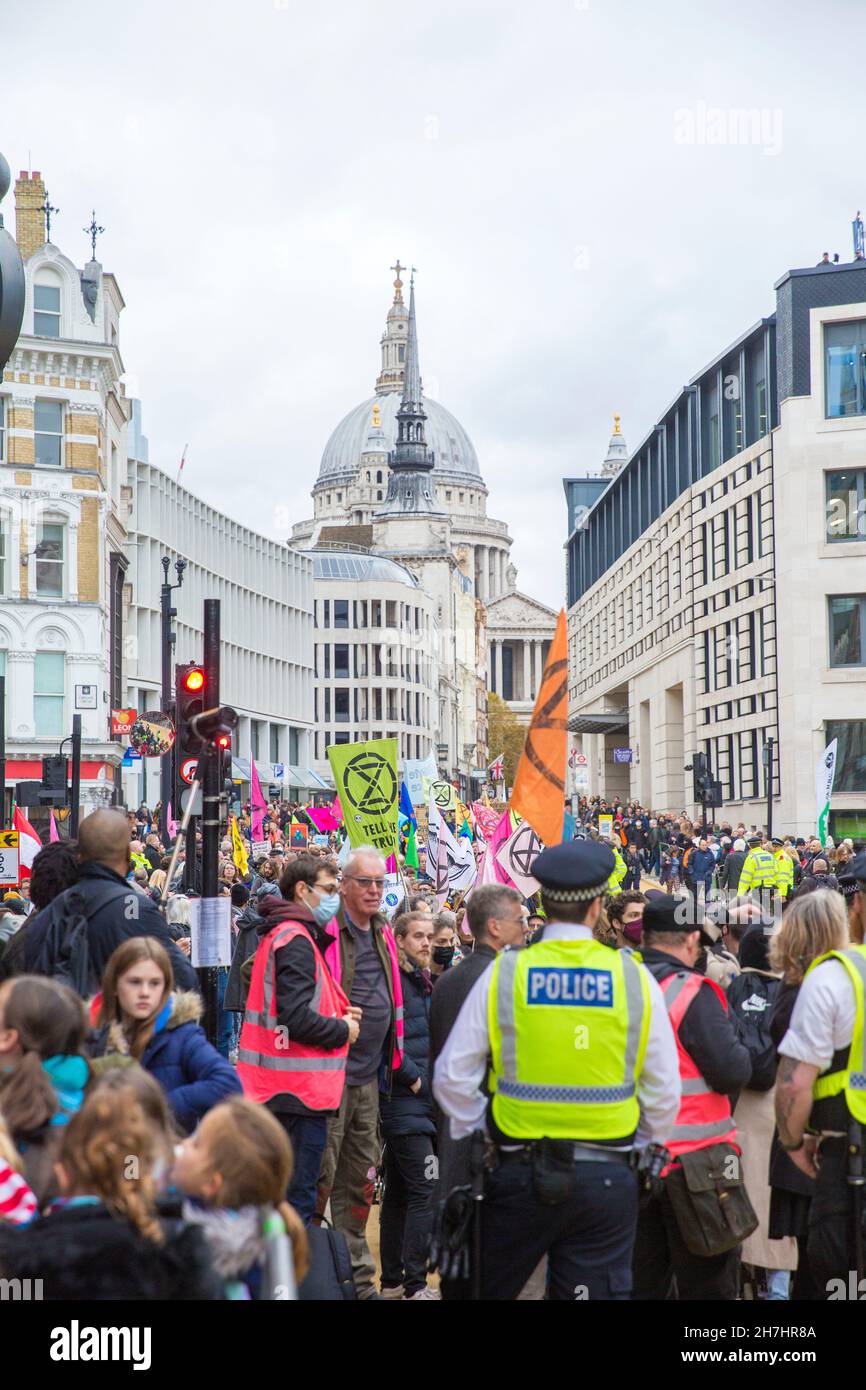 Climate activists gather and march during Extinction Rebellion’s Rise ...