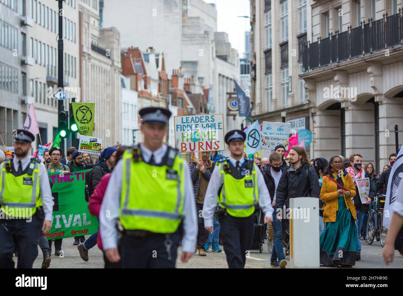 Climate activists gather and march during Extinction Rebellion’s Rise ...