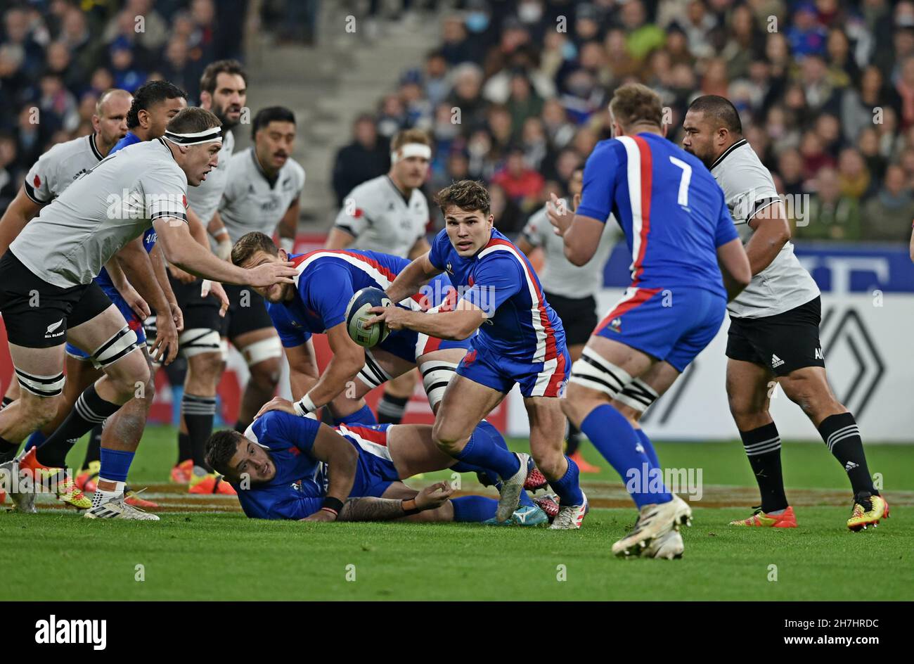 France National Rugby scrum-half Antoine Dupont (#9) in action during a ...