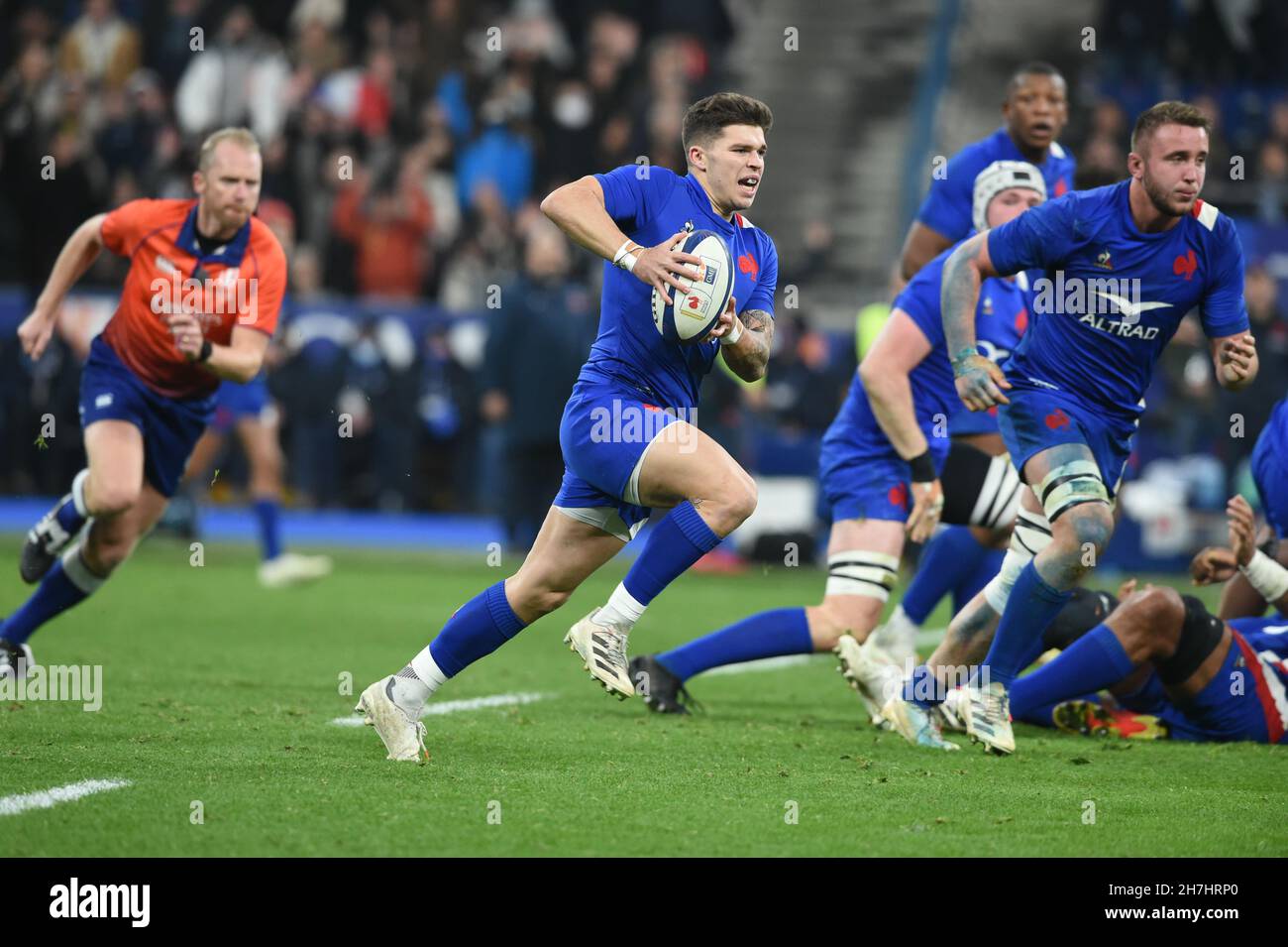 France National Rugby players in action during a fixture between New ...