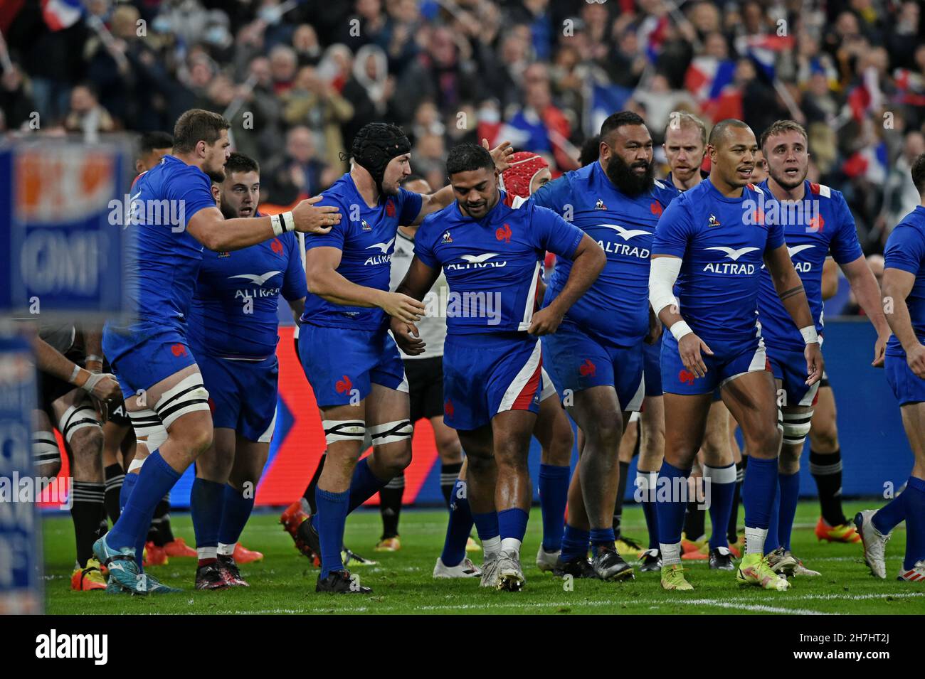 France National Rugby players celebrate after a fixture between New ...