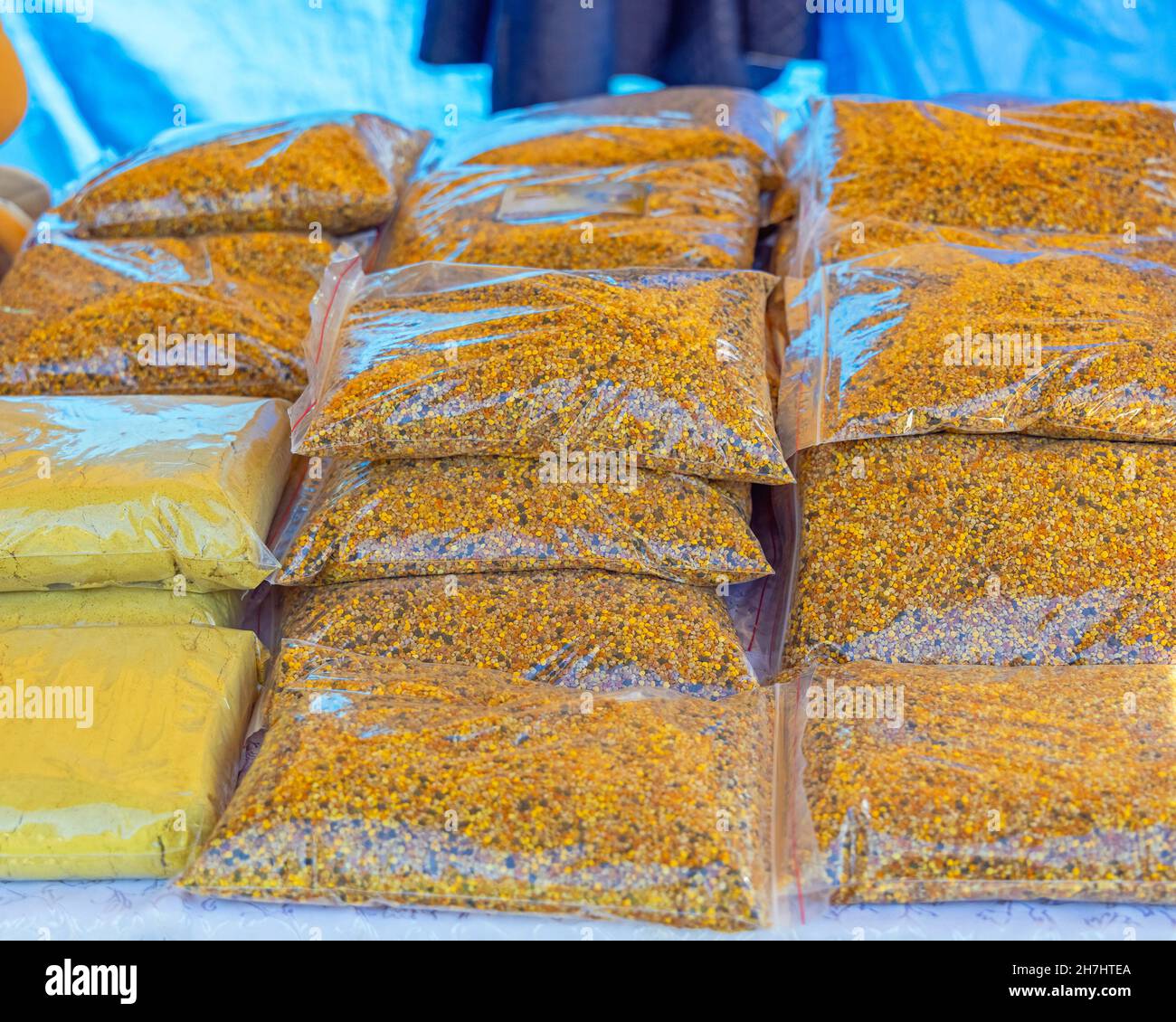 Bags of Pure Raw Natural Bee Pollen Granules Stock Photo - Alamy