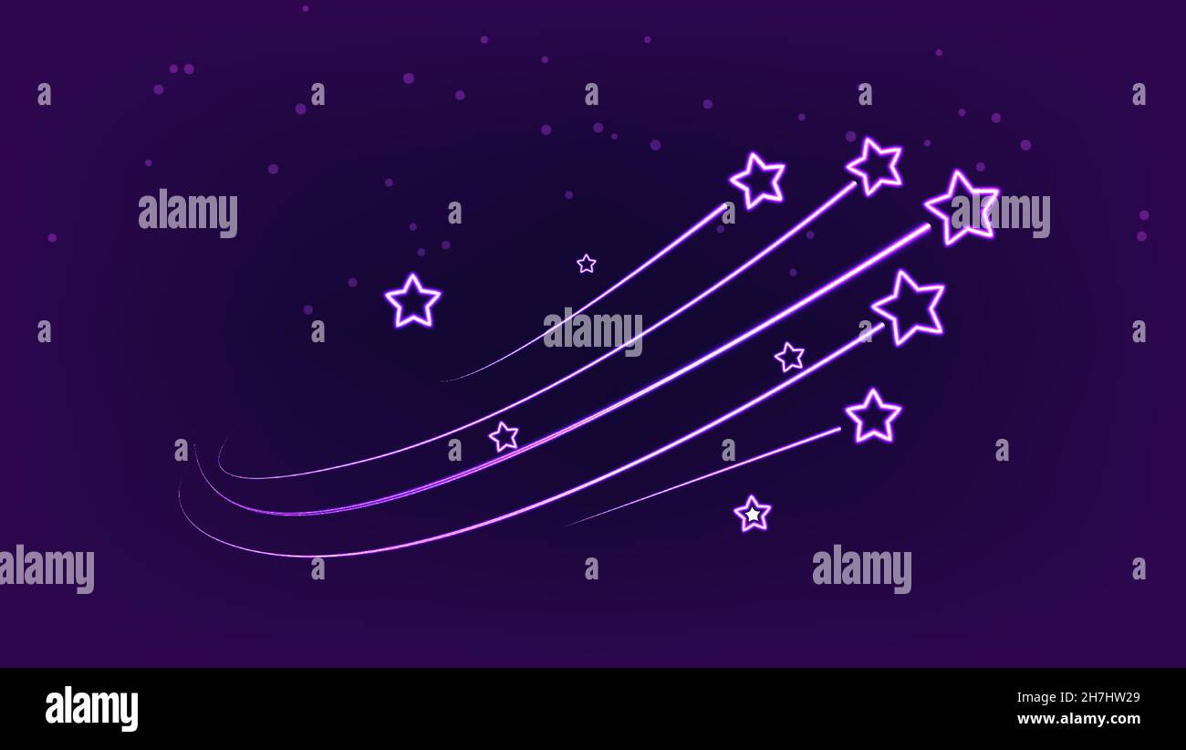 The falling stars are a neon drawing. Vector Stock Vector Image & Art ...