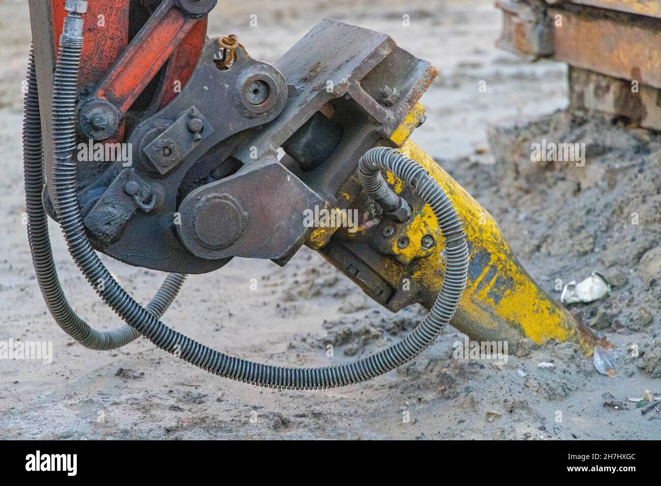 Pneumatic Hummer Attachemnt at Digger Construction Machinery Stock ...