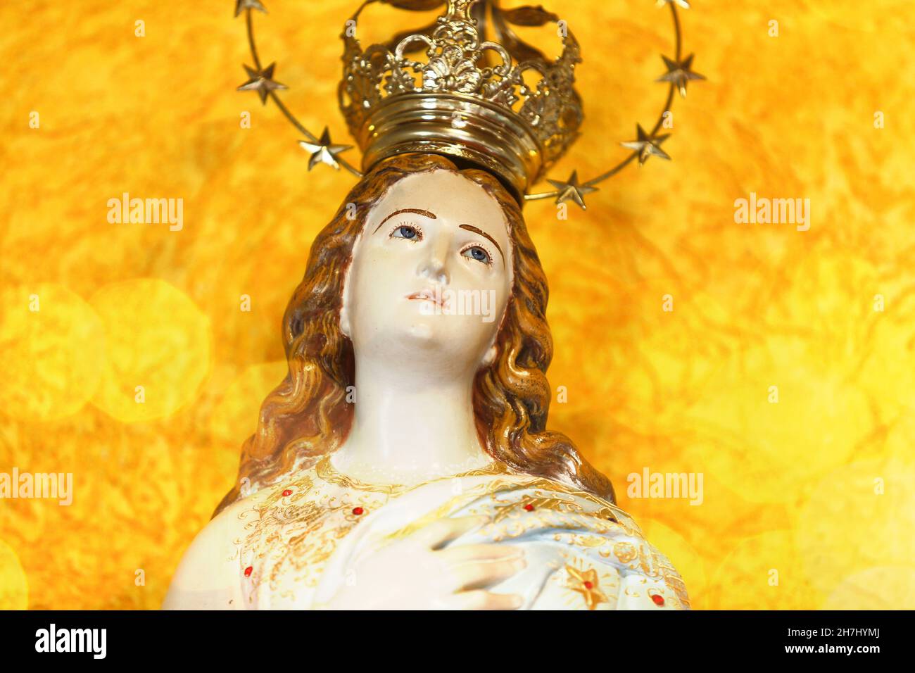 Statue of the image of Our Lady of the Immaculate Conception, mother of ...
