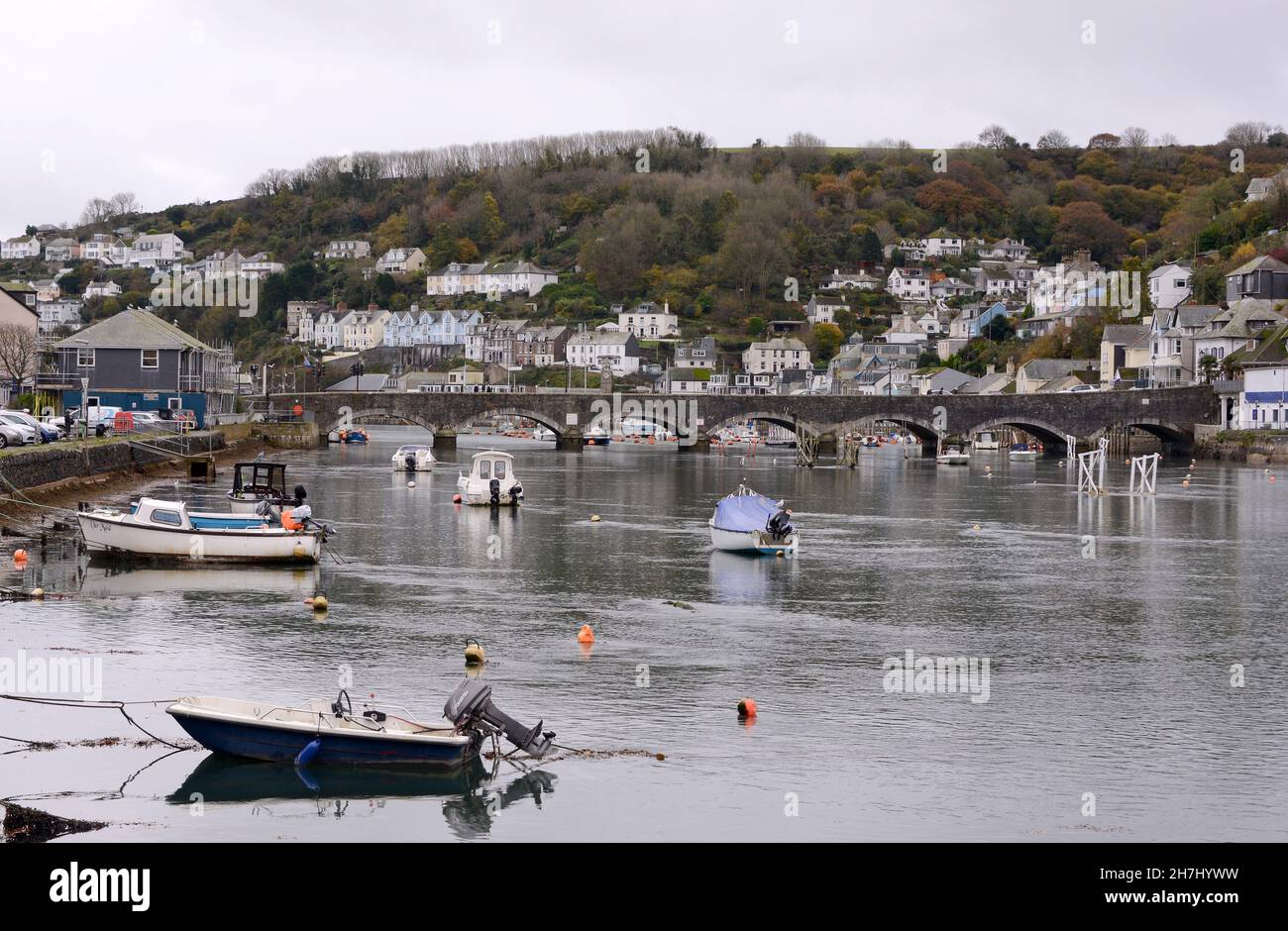 Looe bridge in Cornwall Stock Photo - Alamy