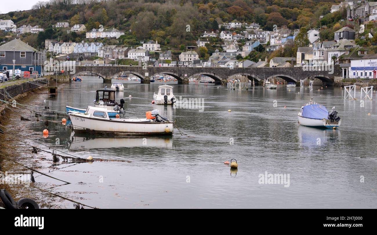 Looe bridge in Cornwall Stock Photo - Alamy