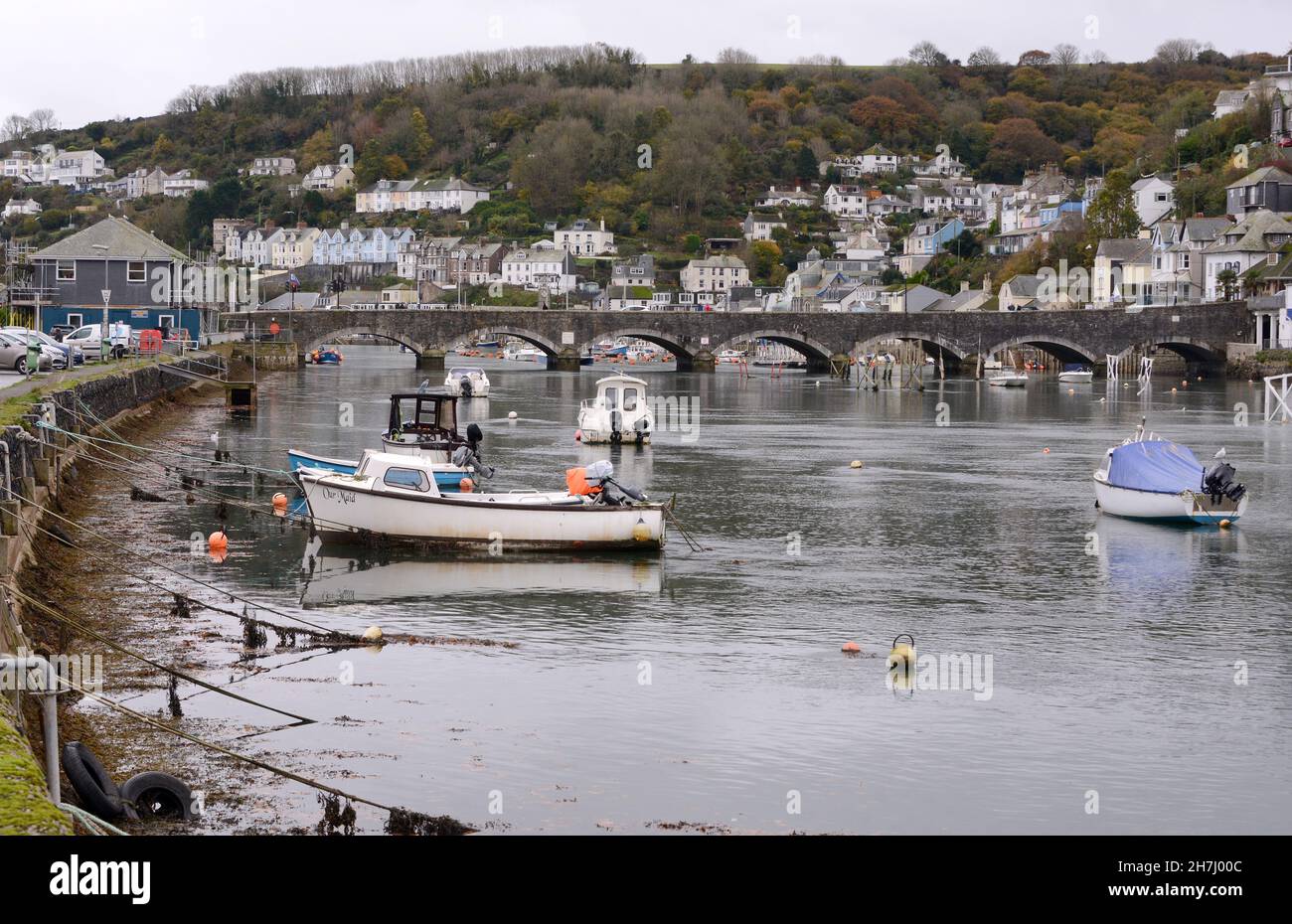 Looe bridge in Cornwall Stock Photo - Alamy