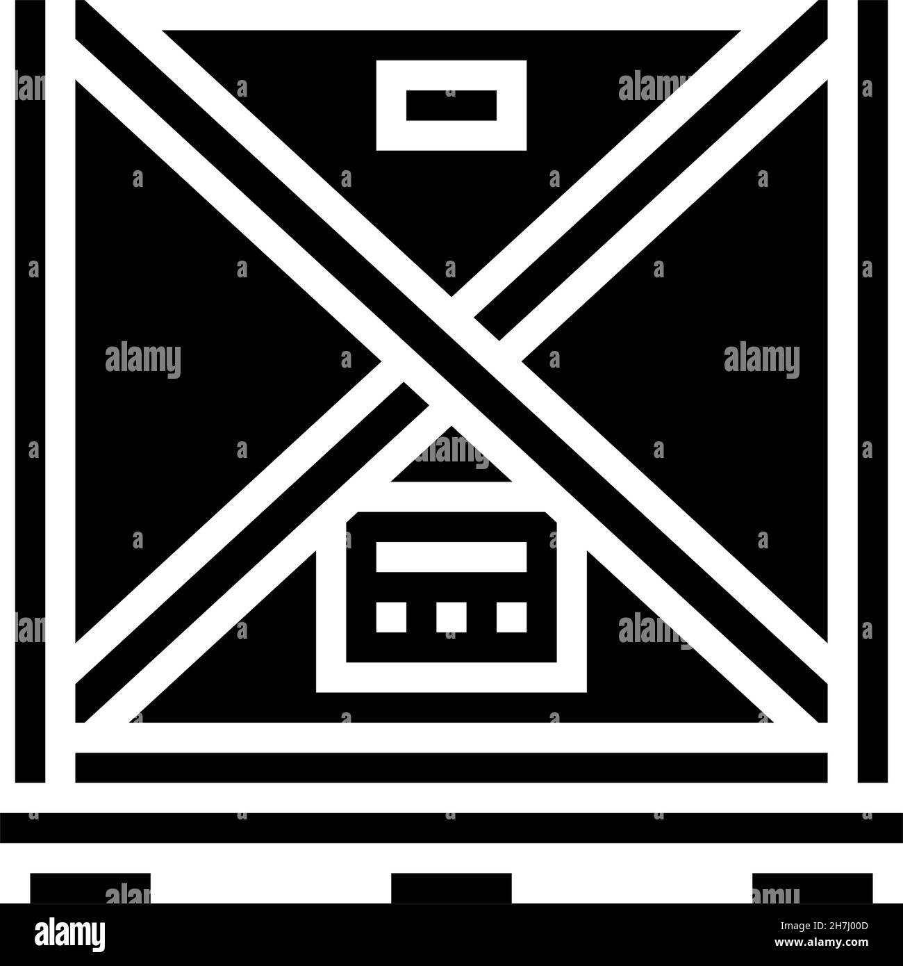 oversize parcel package glyph icon vector illustration Stock Vector ...