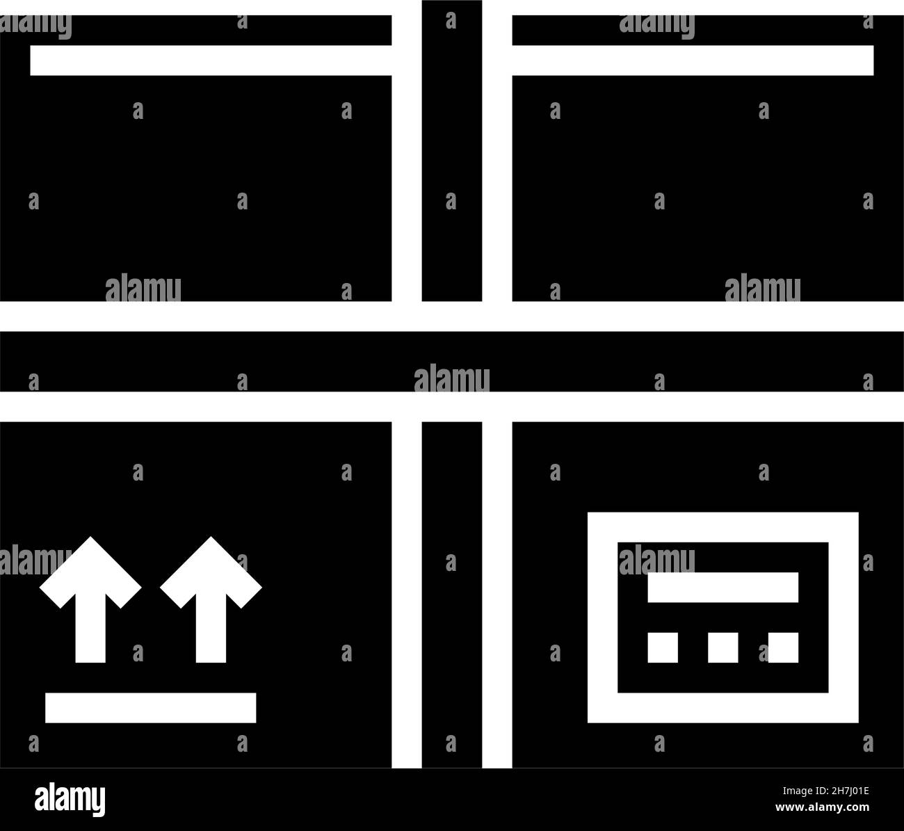 parcel box glyph icon vector illustration Stock Vector Image & Art - Alamy