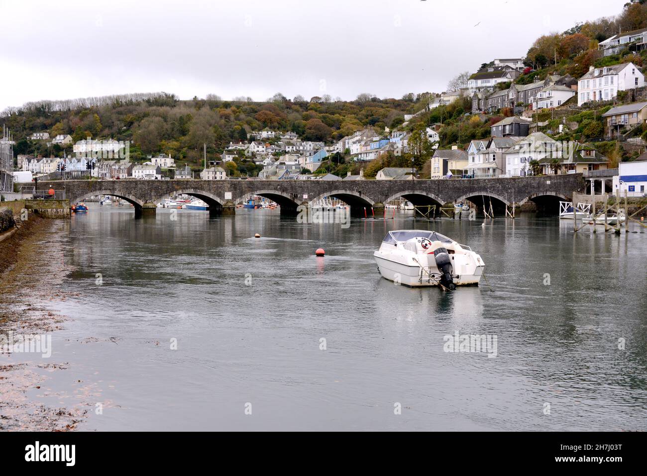 Looe bridge in Cornwall Stock Photo - Alamy