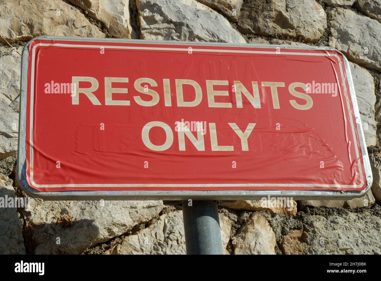 Residents Only sign, Dubrovnik, Croatia Stock Photo - Alamy