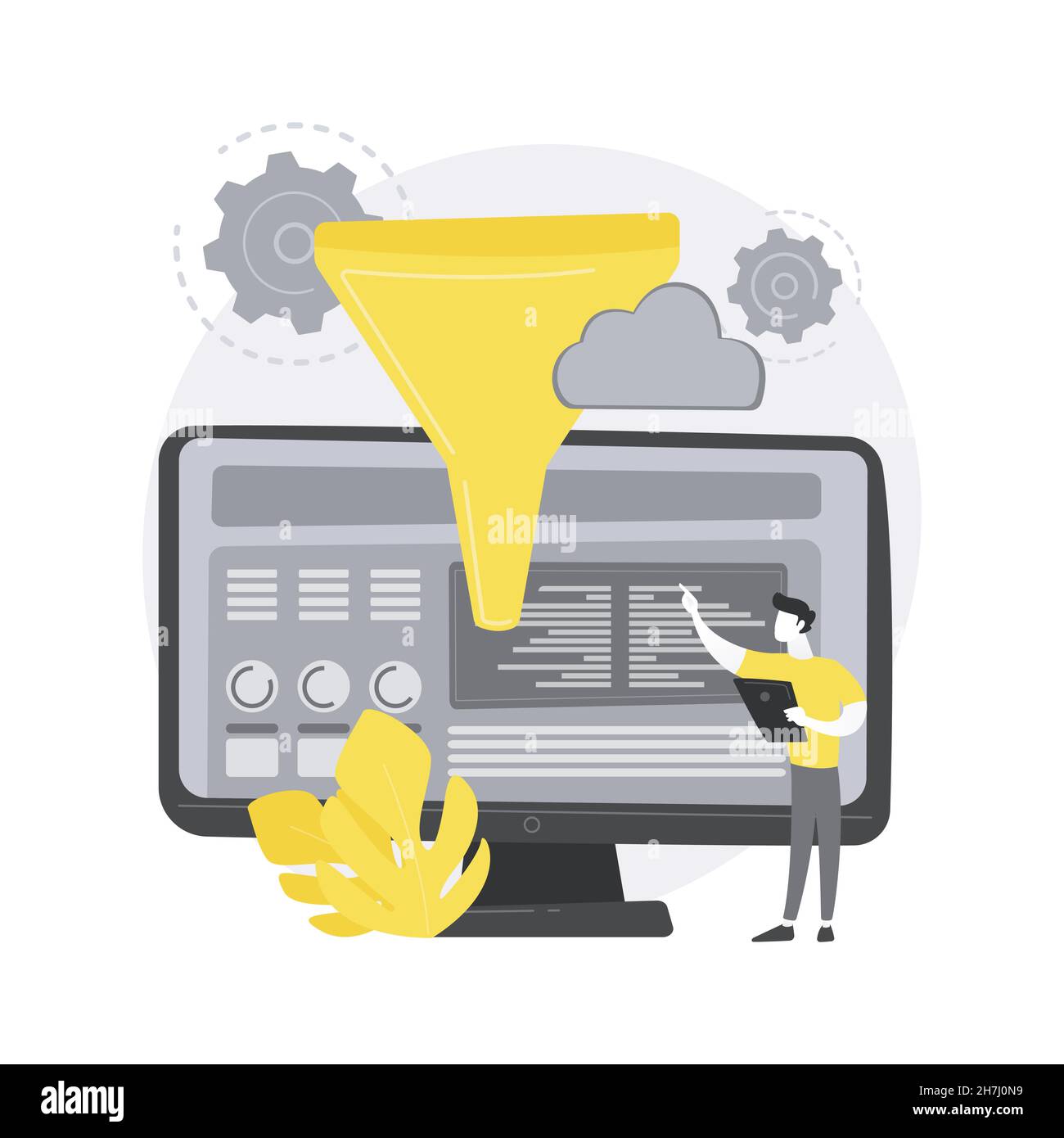 Business intelligence dashboard abstract concept vector illustration ...