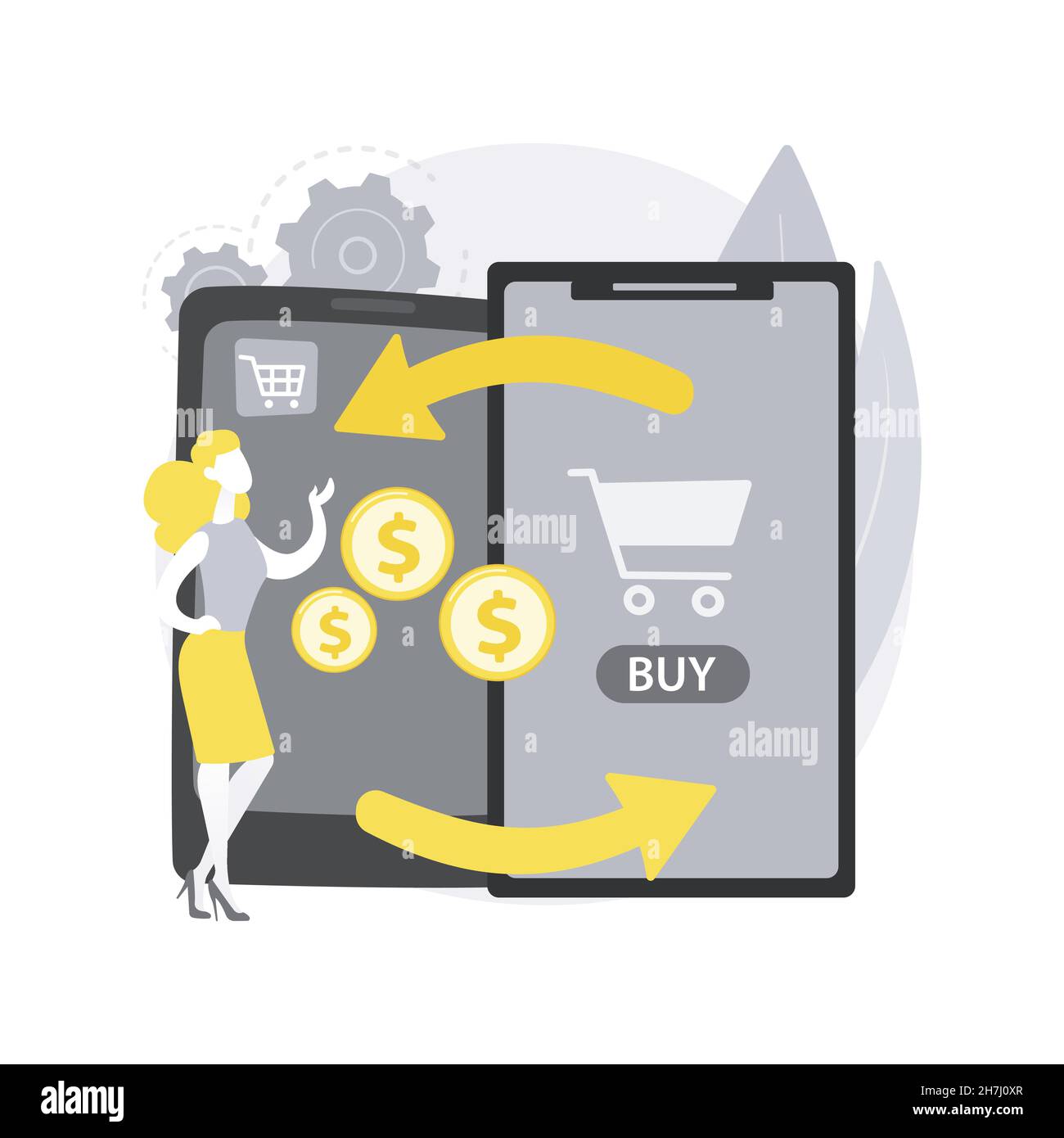 Mobile device trade-in abstract concept vector illustration Stock ...