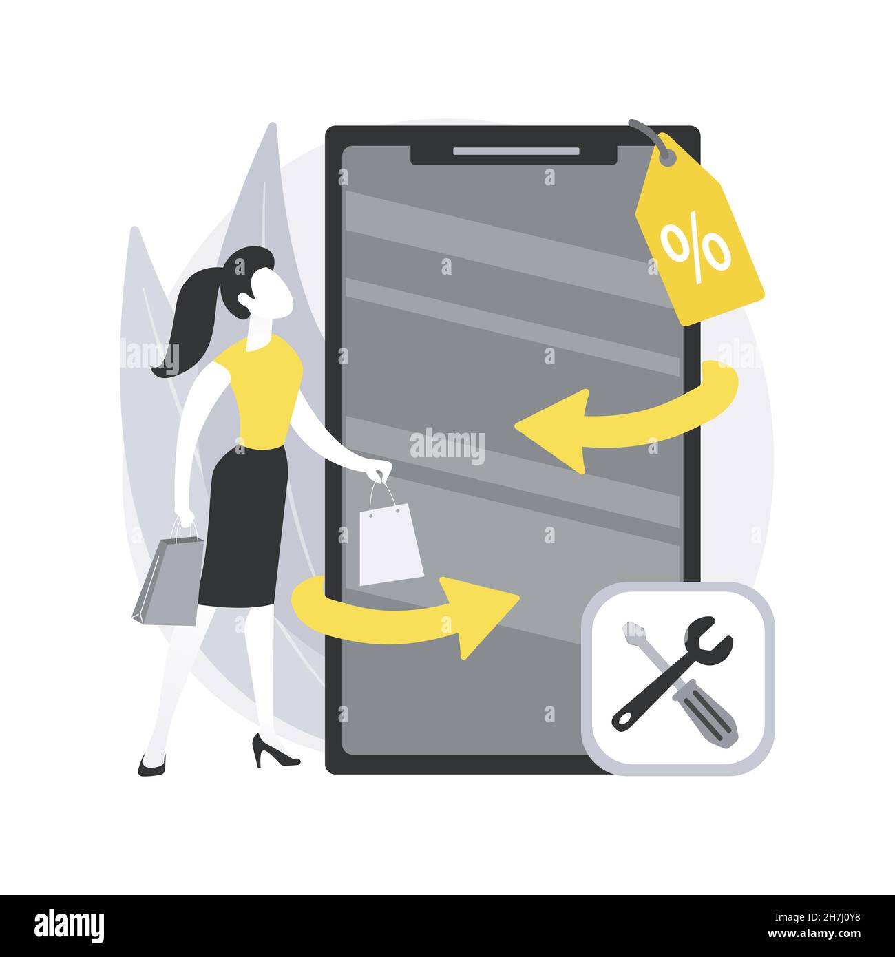 Refurbished device abstract concept vector illustration Stock Vector ...