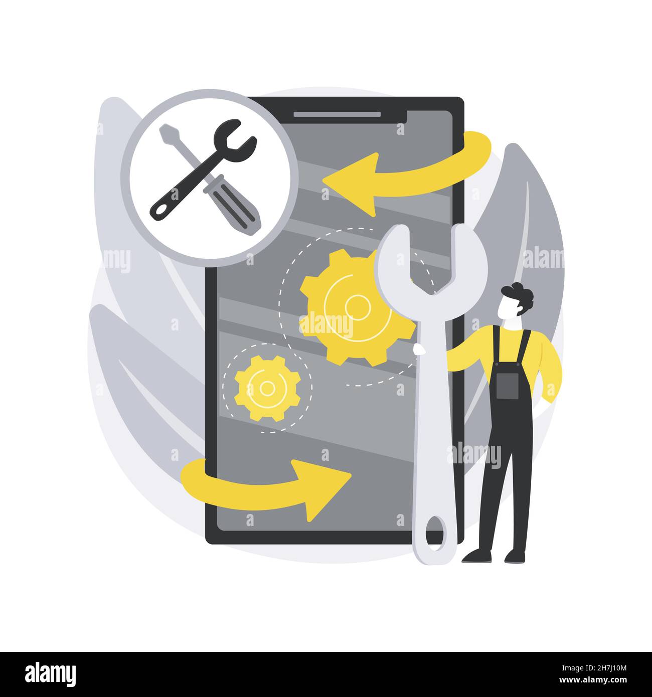 Mobile device repair abstract concept vector illustration Stock Vector ...
