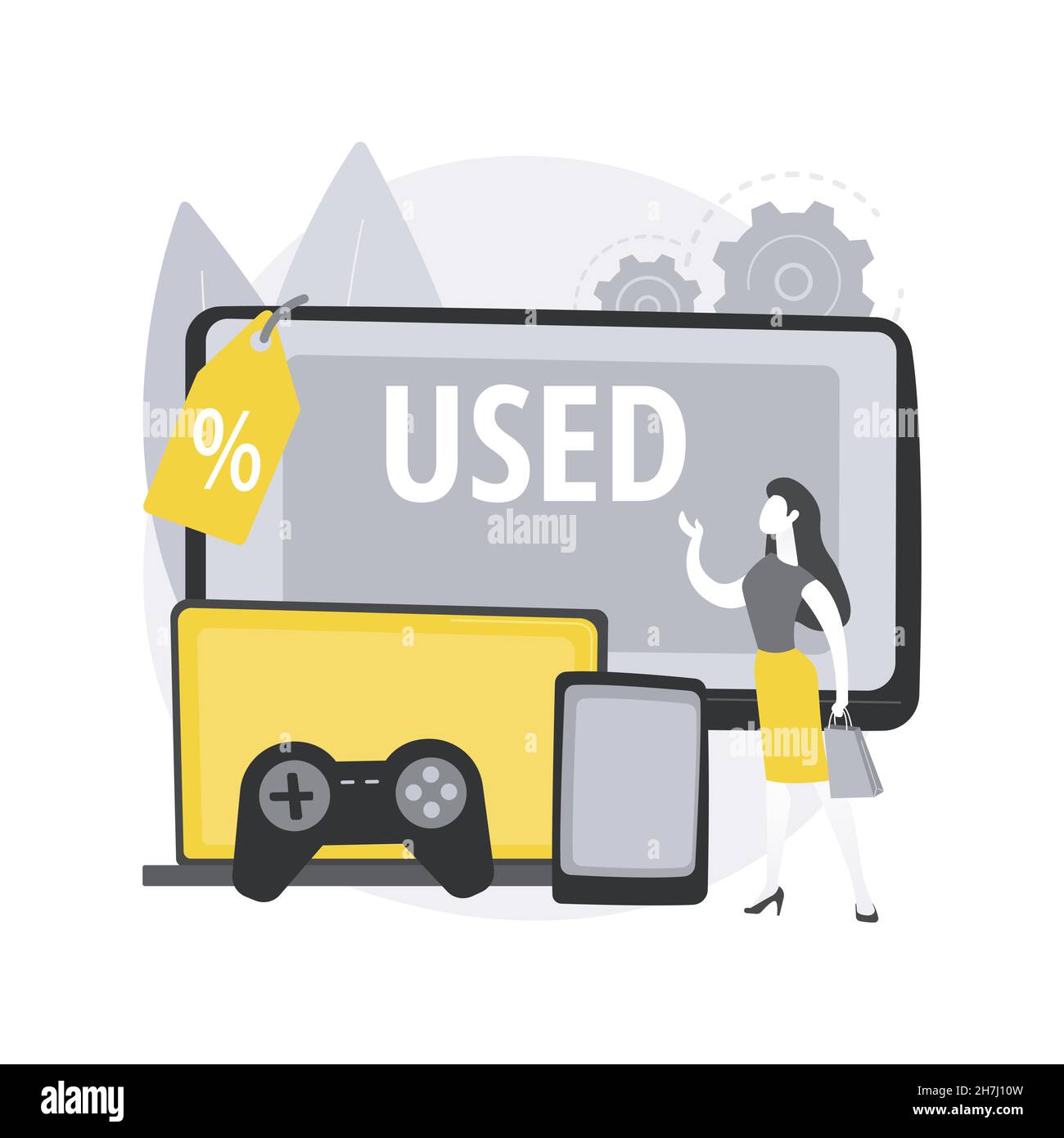 Used electronics trading abstract concept vector illustration Stock ...