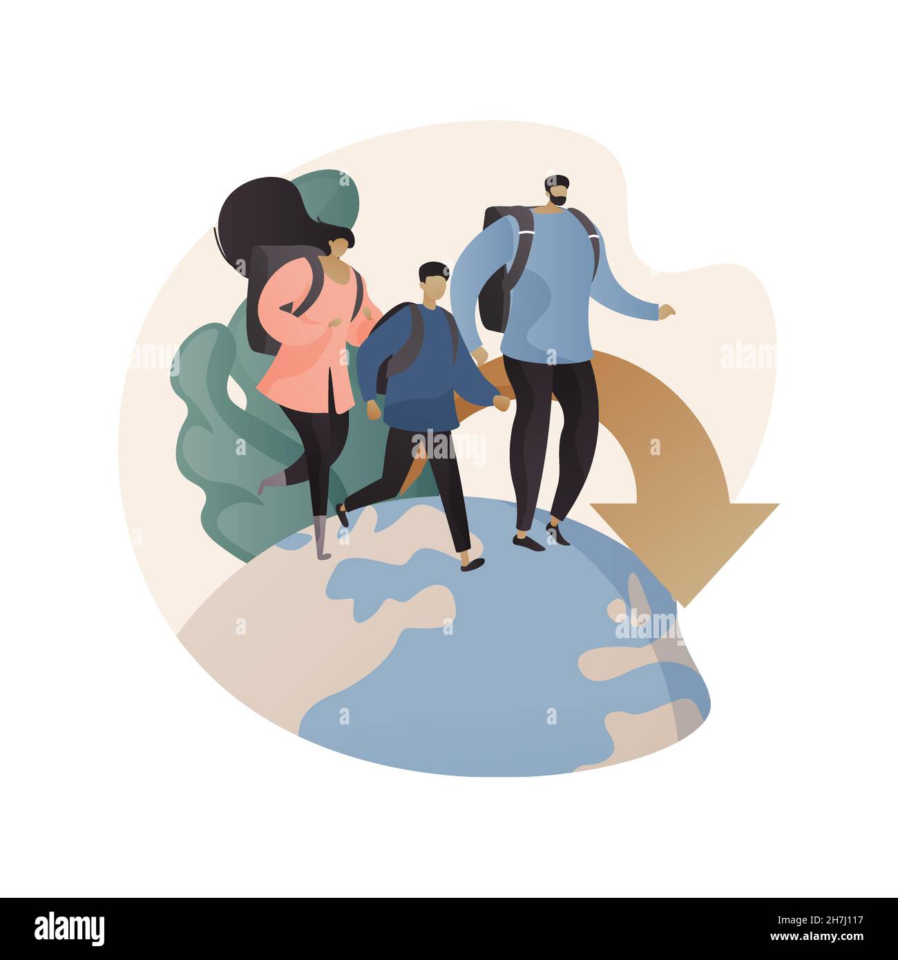 Internal migration abstract concept vector illustration Stock Vector Image & Art - Alamy
