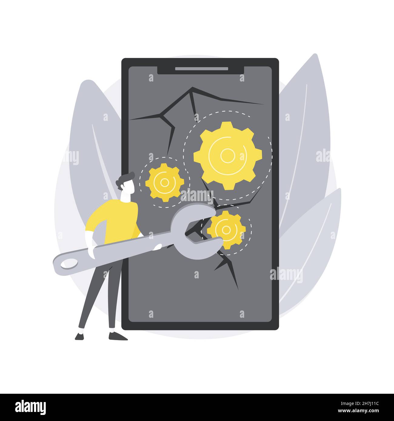 Smartphone repair abstract concept vector illustration Stock Vector ...
