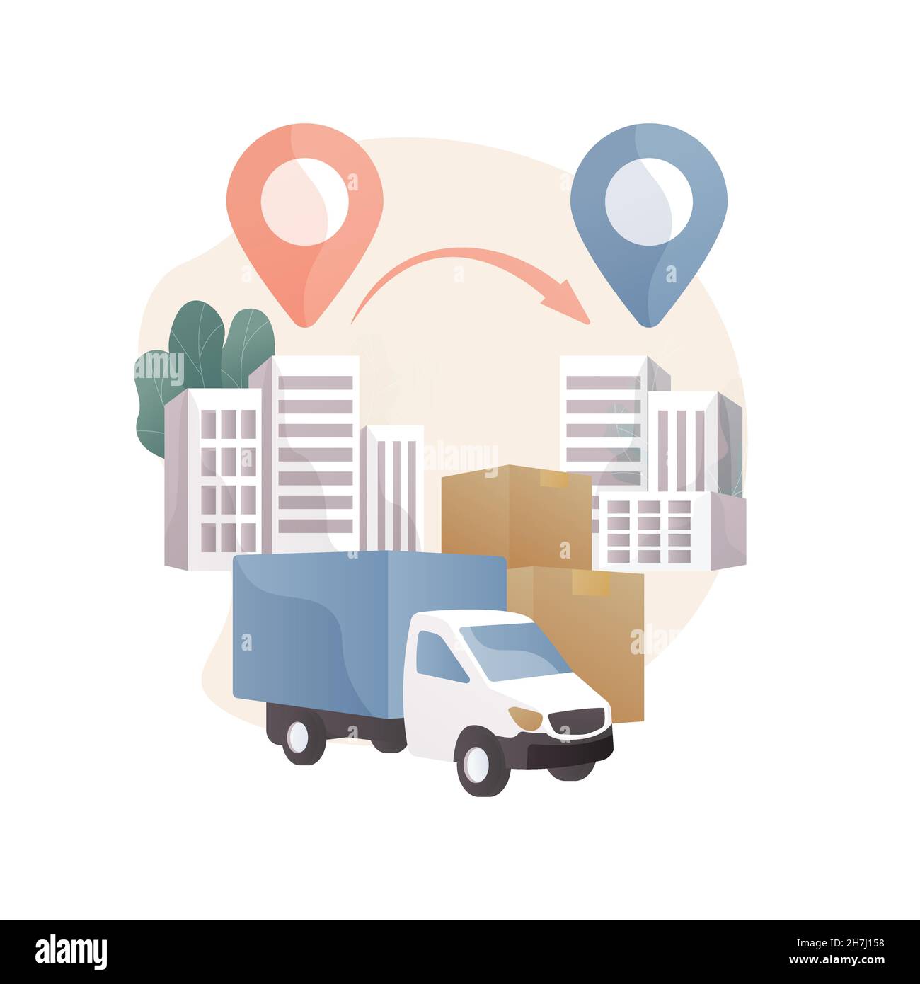 Interurban migration abstract concept vector illustration Stock Vector ...