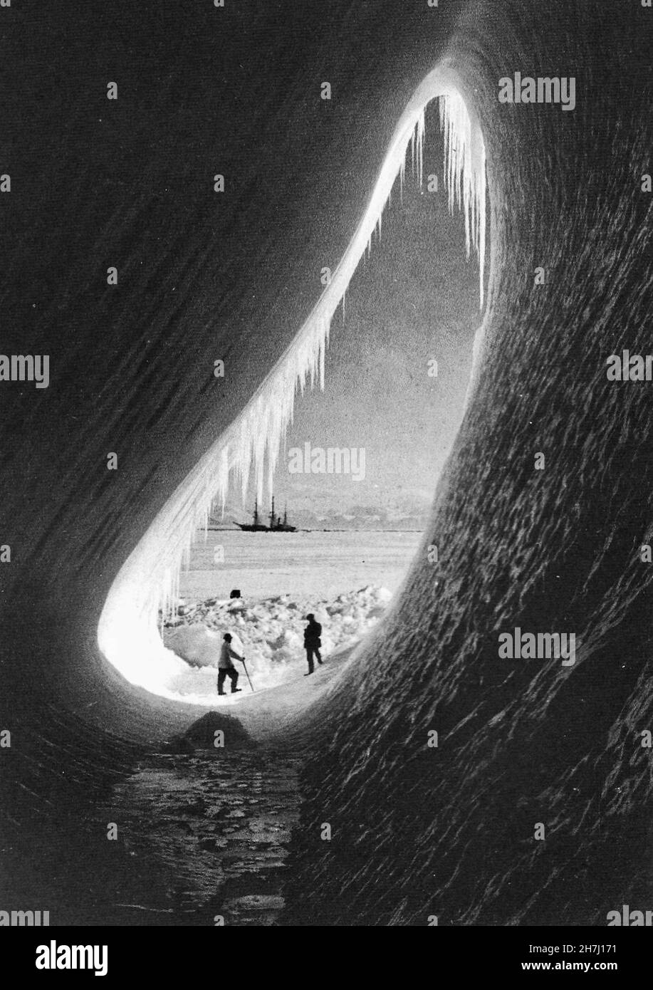 Iconic photograph of an Ice Cave with Terra Nova in the background ...