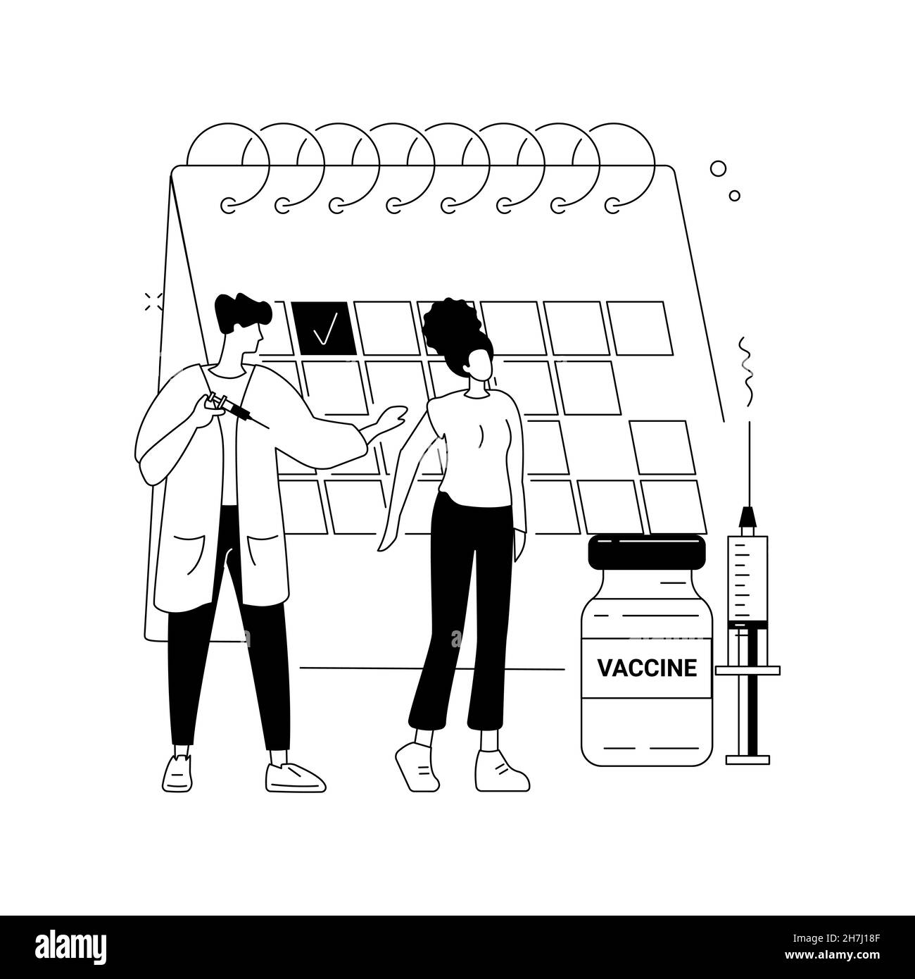 Vaccination of adults abstract concept vector illustration Stock Vector ...