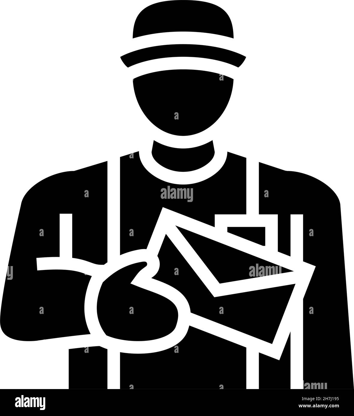 Postcard with postman Black and White Stock Photos & Images - Alamy