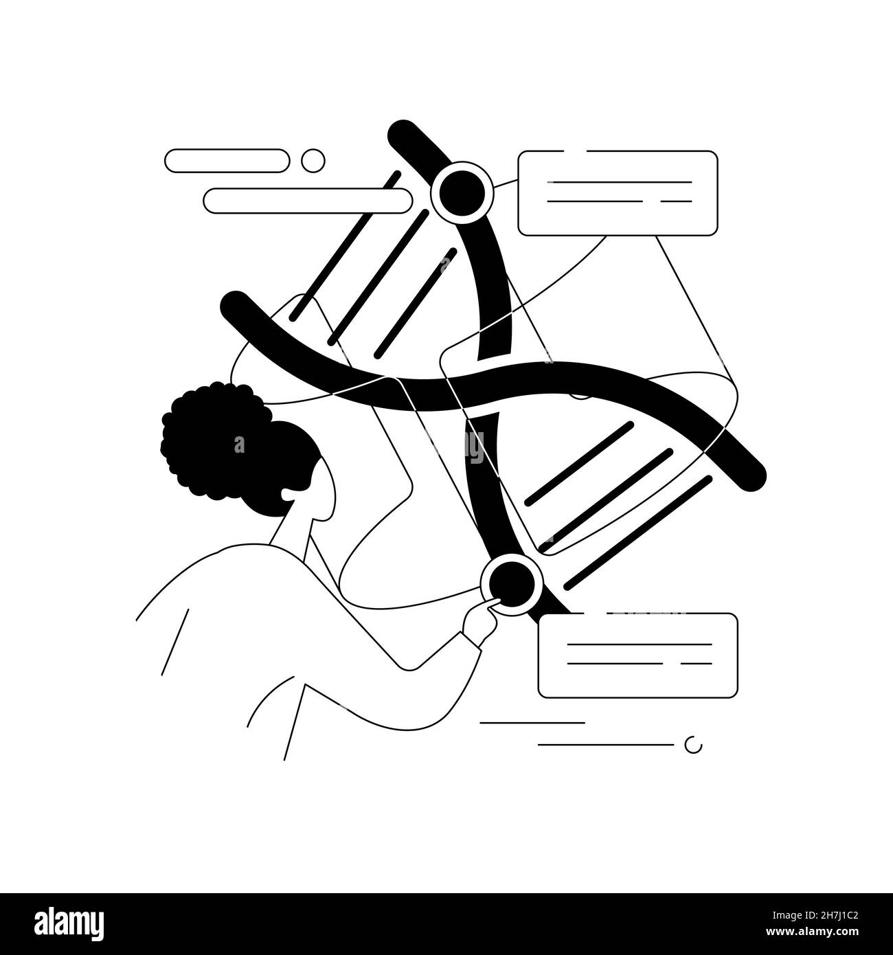 Genetic code engineering line Cut Out Stock Images & Pictures - Alamy