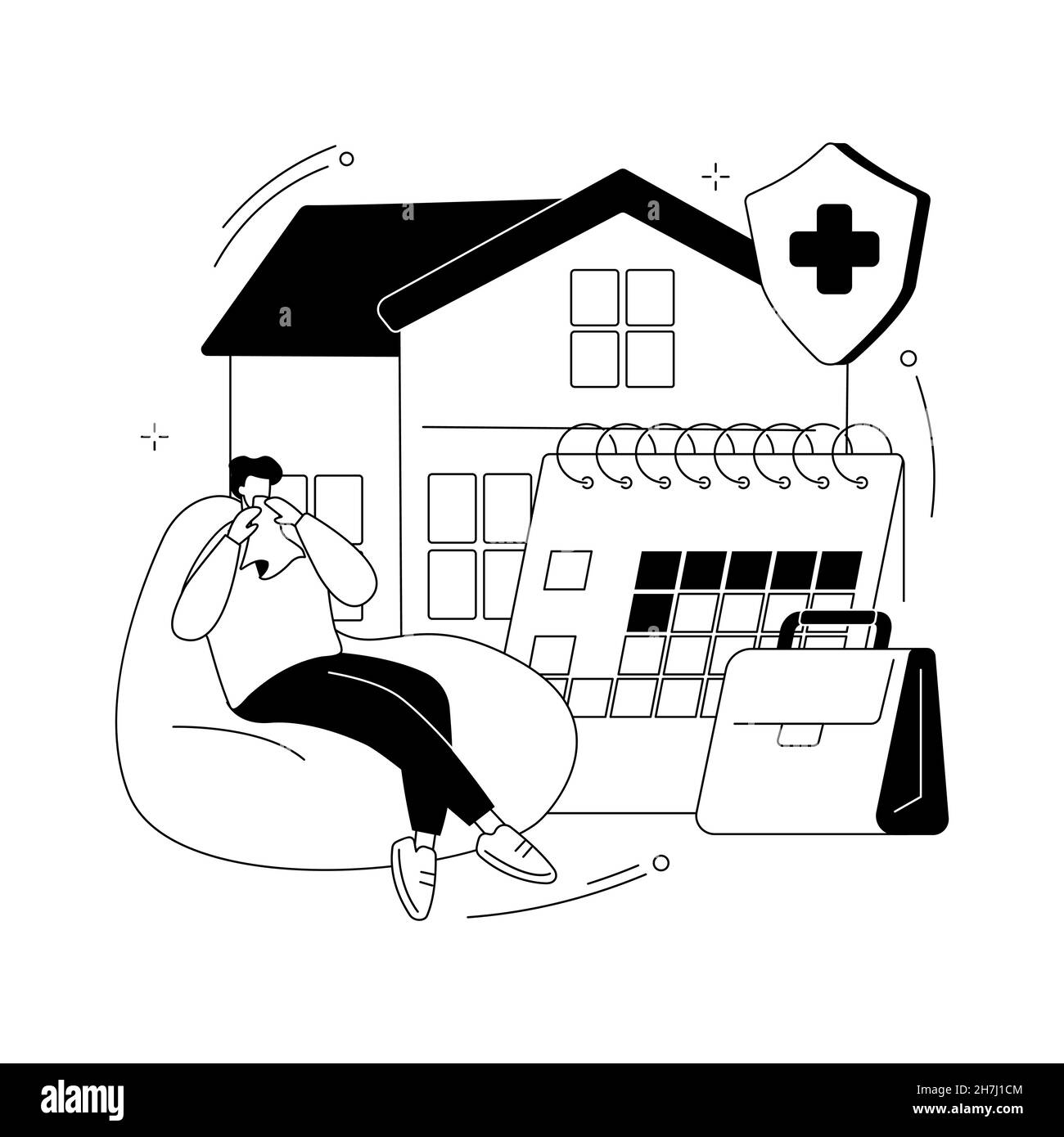 Sick leave abstract concept vector illustration Stock Vector Image ...