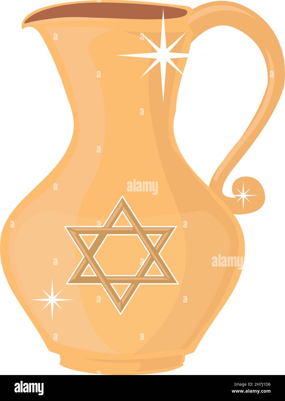 jewish golden jar with star Stock Vector Image & Art - Alamy