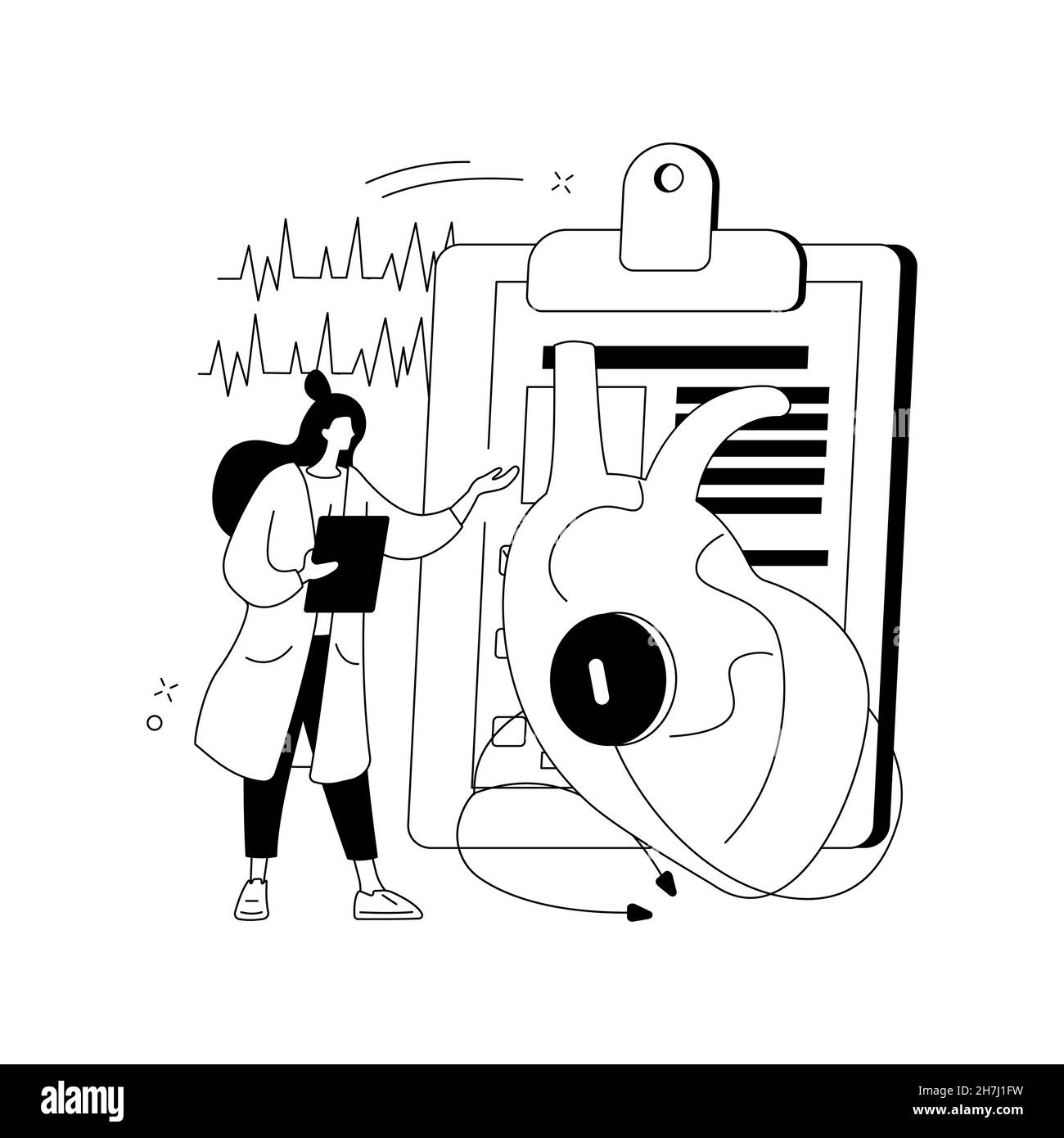 Heart disease diagnosis abstract concept vector illustration Stock ...