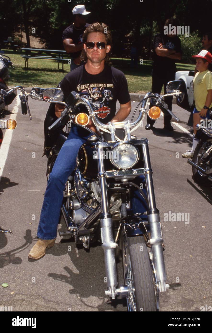 Kurt Russell at a Harley-Davidson event in the 1990's Credit: Ralph ...