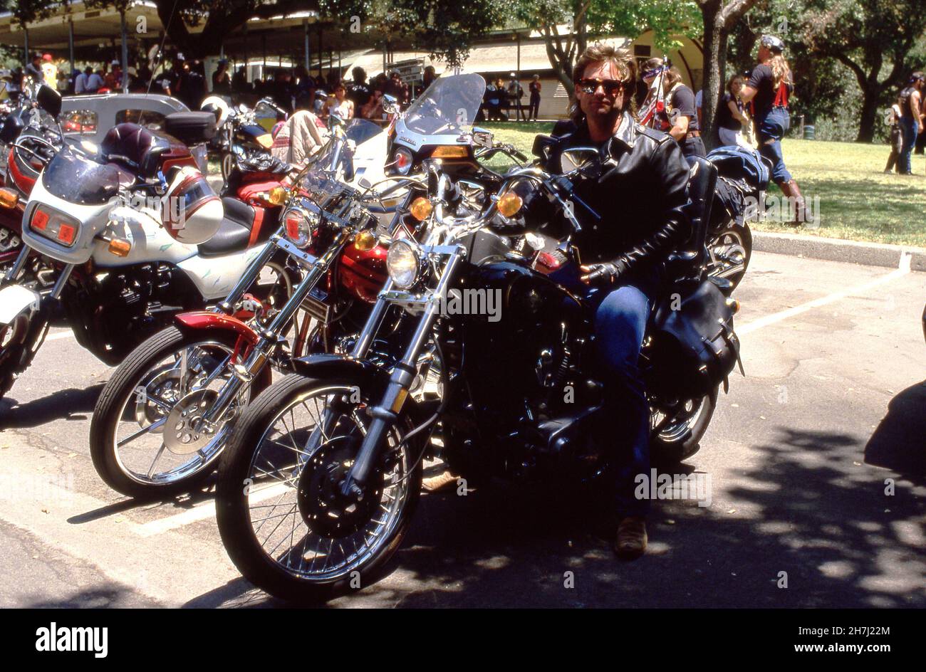 Kurt Russell at a Harley-Davidson event in the 1990's Credit: Ralph ...